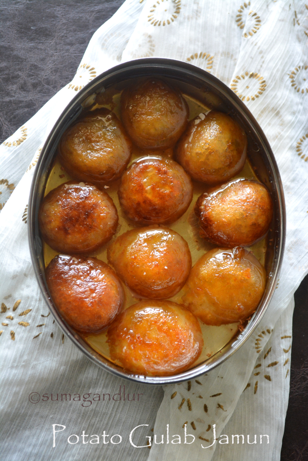 Veggie Platter: Potato Gulab Jamun
