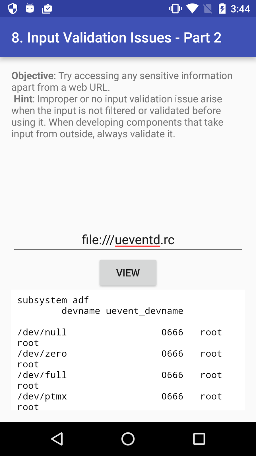 The Deadline: DIVA Android - 8.Input Validation Issues – Part 2