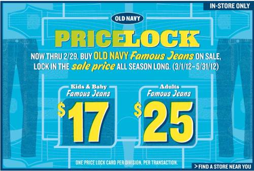 Canadian Daily Deals: Old Navy: Price Lock, Buy Famous Jeans, Lock in ...