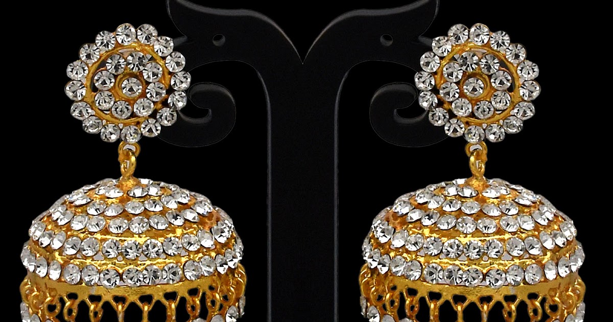 Buy Imitation White Stone Jimikki/Jumkha Online|Kollam Supreme