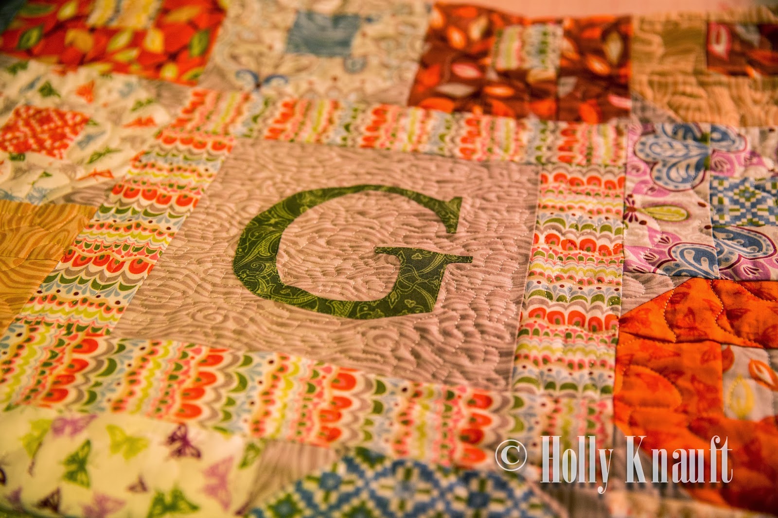 Me...and the Shedders: Monogram quilt finished!