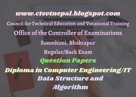 Data Structure and Algorithm - 3rd Semester Question Papers CTEVT ...