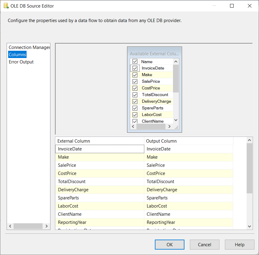Load data to excel template using SSIS