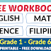 FREE WORKBOOKS (English, Science, Math, Filipino) Grade 1-6 - DepEd Click