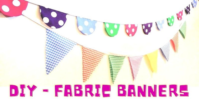 Mommy Suburbia: How To Make a Fabric Banner - Easy Sewing & No-Sew ...