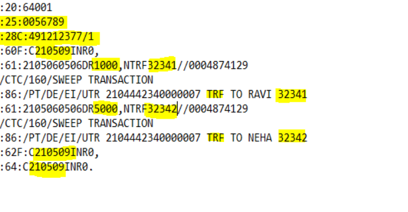 Oracle Application's Blog: How to Read MT940 format in Oracle Fusion