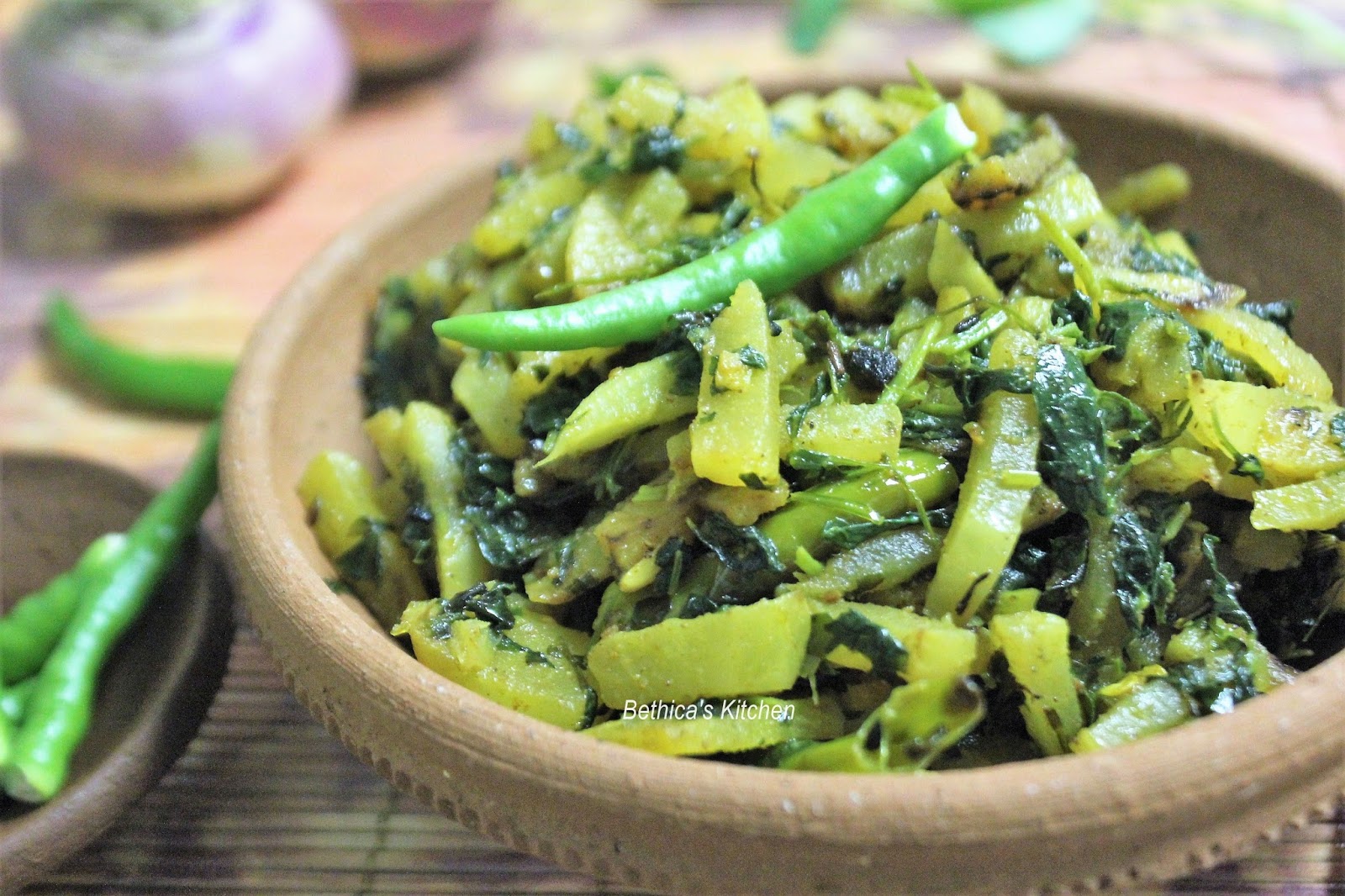 Bethica's Kitchen Flavours: Shalgam Methi Bhaji (Turnip Fenugreek ...