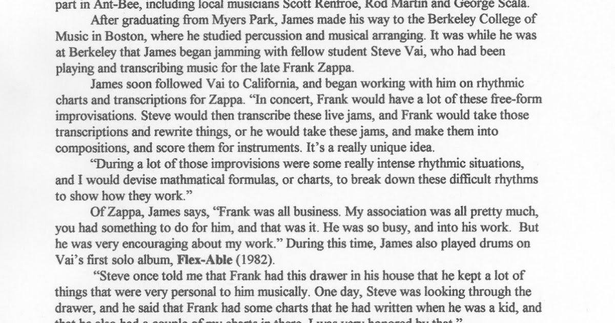 The Coston Chronicles: Billy James Ant-Bee Interview, Tangents Magazine ...