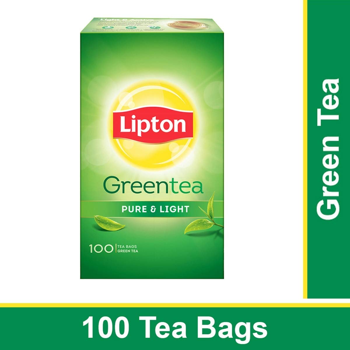 Lipton Pure and Light Green Tea Bags, 100 Pieces - CHARMISKIDS