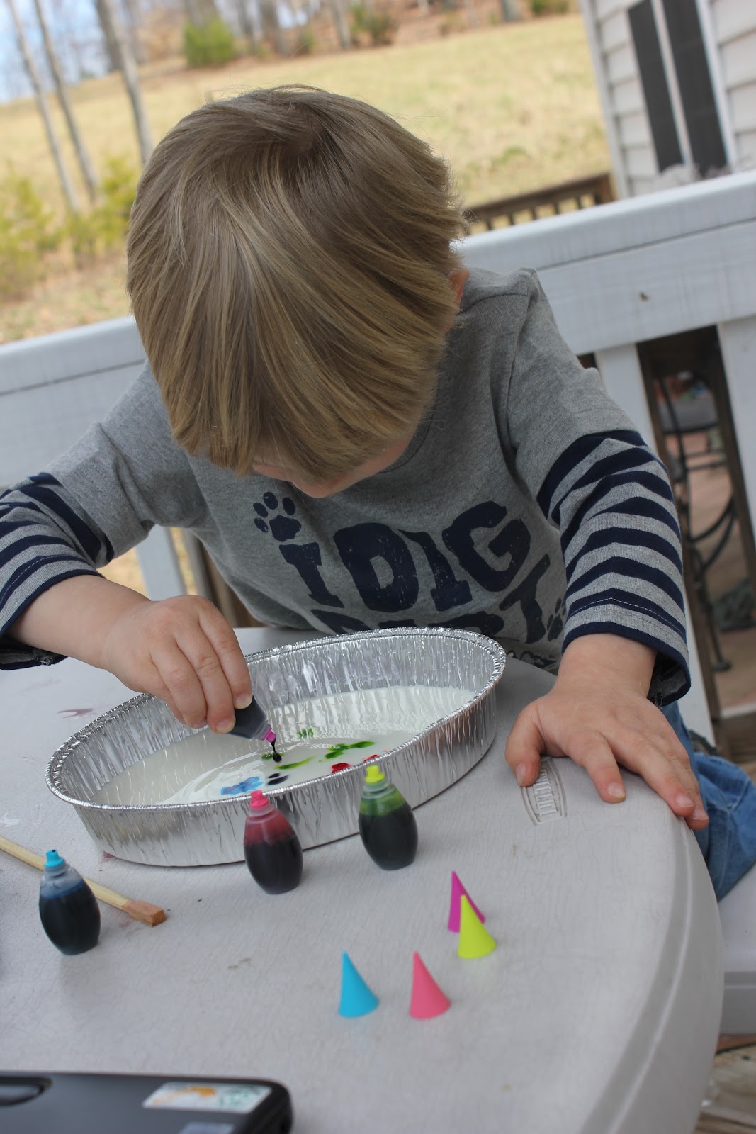 Momma's Fun World: Milk painting