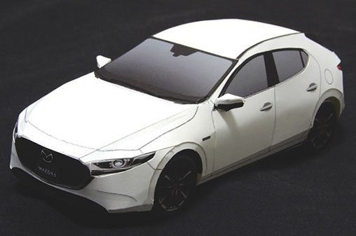 Mazda 3 Fastback Papercraft | Paperized Crafts