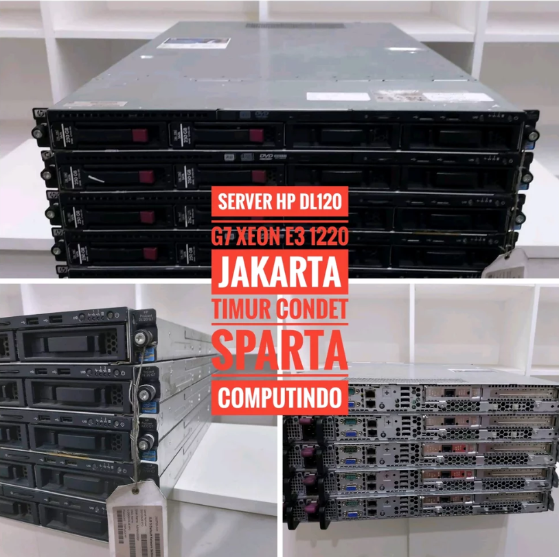 Jual Server Rackmount 1U HP Proliant DL120 G7 Murah Xeon E3-1220 1U ...