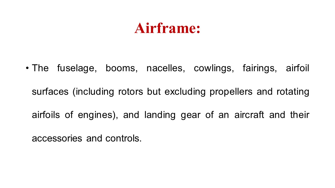 Important and Basic Aviation Definitions ~ Part 66 Preparation