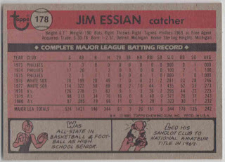 Baseball Cards Come to Life!: 1981 Topps Jim Essian
