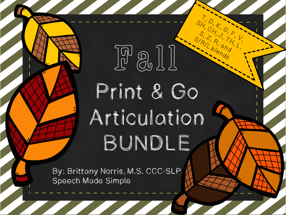 Speech Made Simple: Print and Go Articulation Packs!