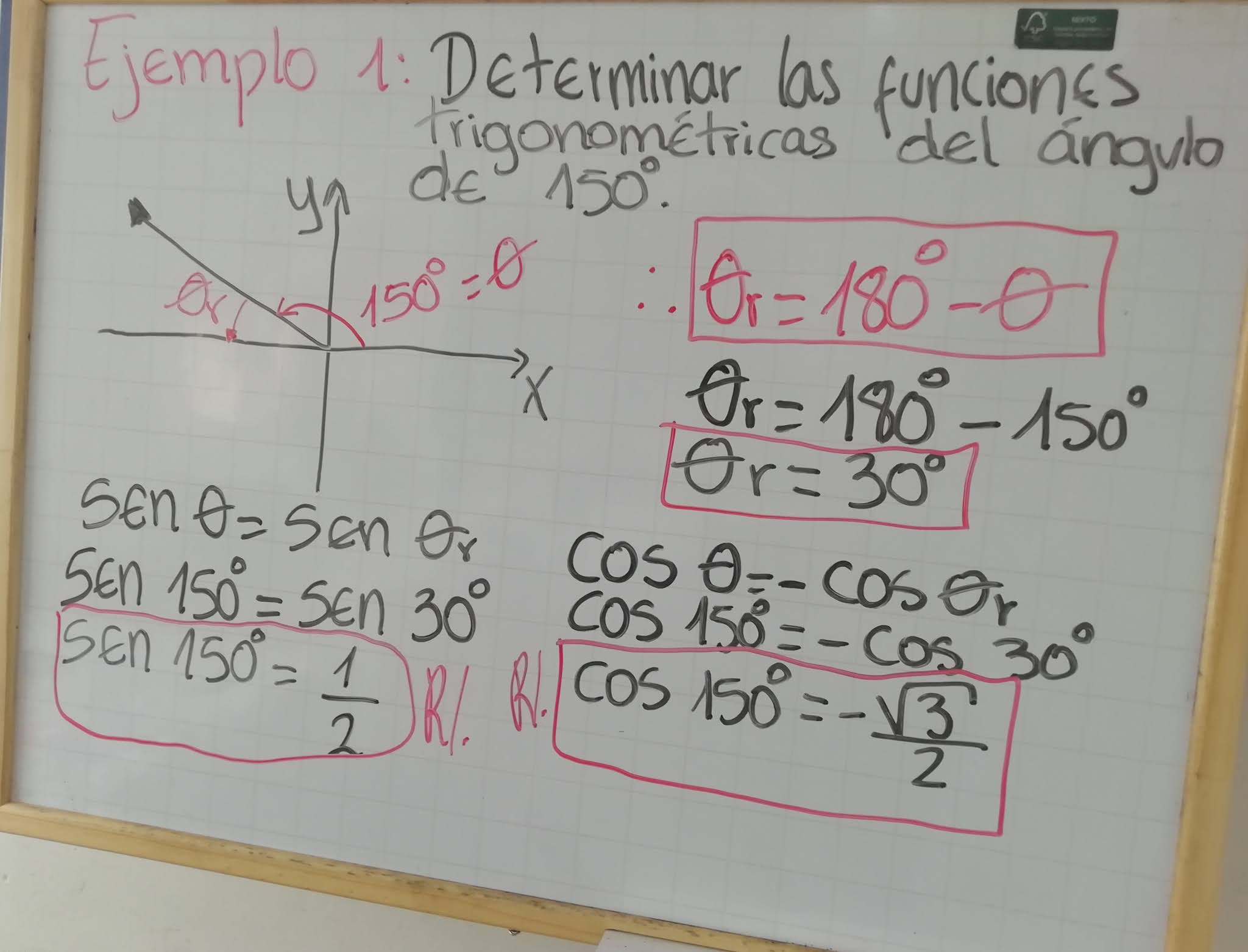 MATEMÁTICAS: REDUCCIÓN DE ÁNGULOS AL PRIMER CUADRANTE-2 MATEMÁTICAS: REDUCCIÓN DE ÁNGULOS AL PRIMER CUADRANTE-2