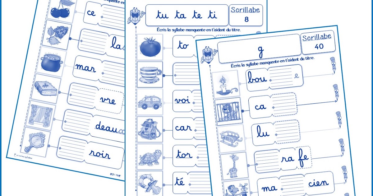 IPOTÂME ....TÂME: Jeu CP la syllabe