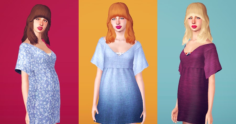 [TS3] Baggy Short Dress for Young + Adult Female