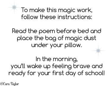 Creative Playground: Magic First Day of School Dust & Solving Messy ...