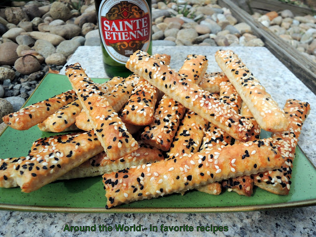 Around the World - in favorite recipes: Spicy Sesame Sticks
