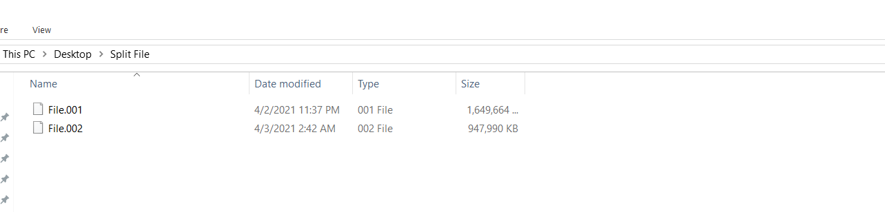How to open .001 and .002 files using 7zip