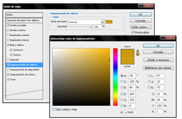 tutoriales de photoshop y coreldraw: Texto de oro en photoshop