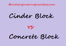 Differences between cinder block and concrete block