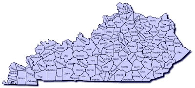 Kentucky County Map Region | County Map Regional City
