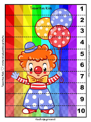 Tesoritos Kids: Rompecabezas, números 1 al 10 🎪🤡