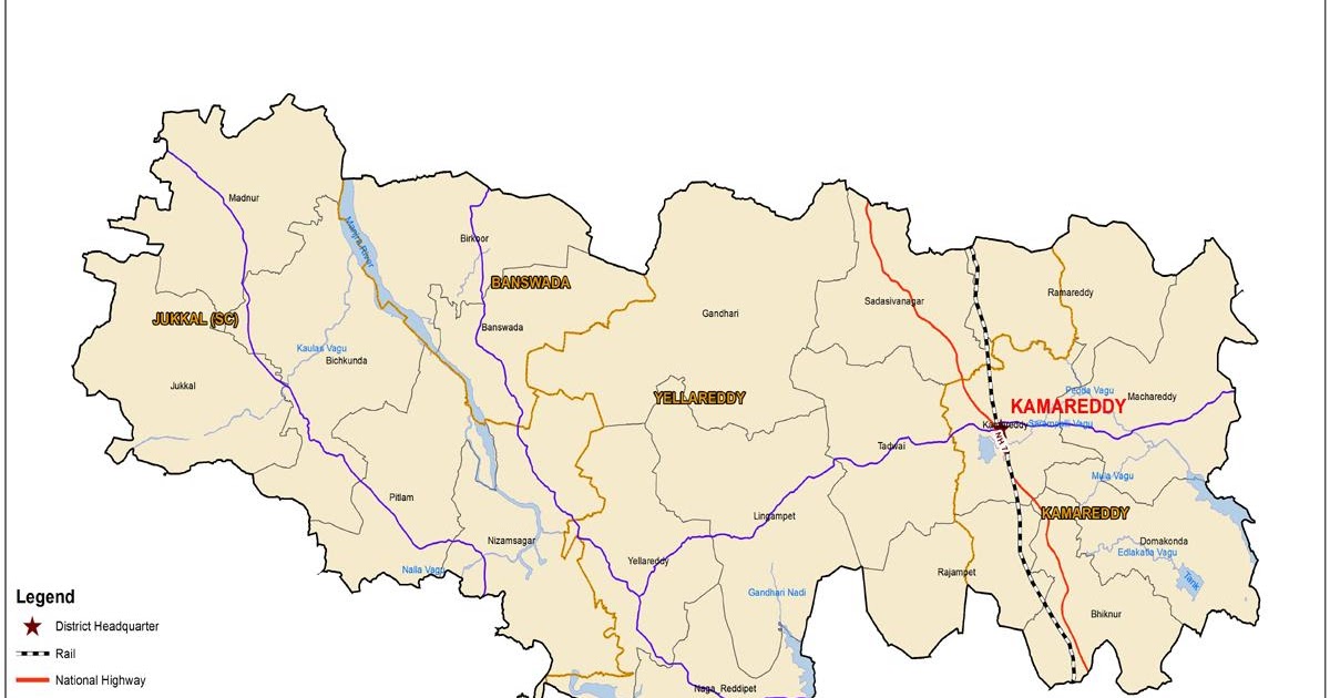 Kamareddy District Map