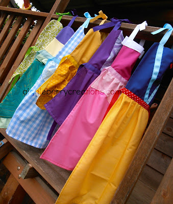 Giggleberry Creations!: Princess Dress-Up Aprons!