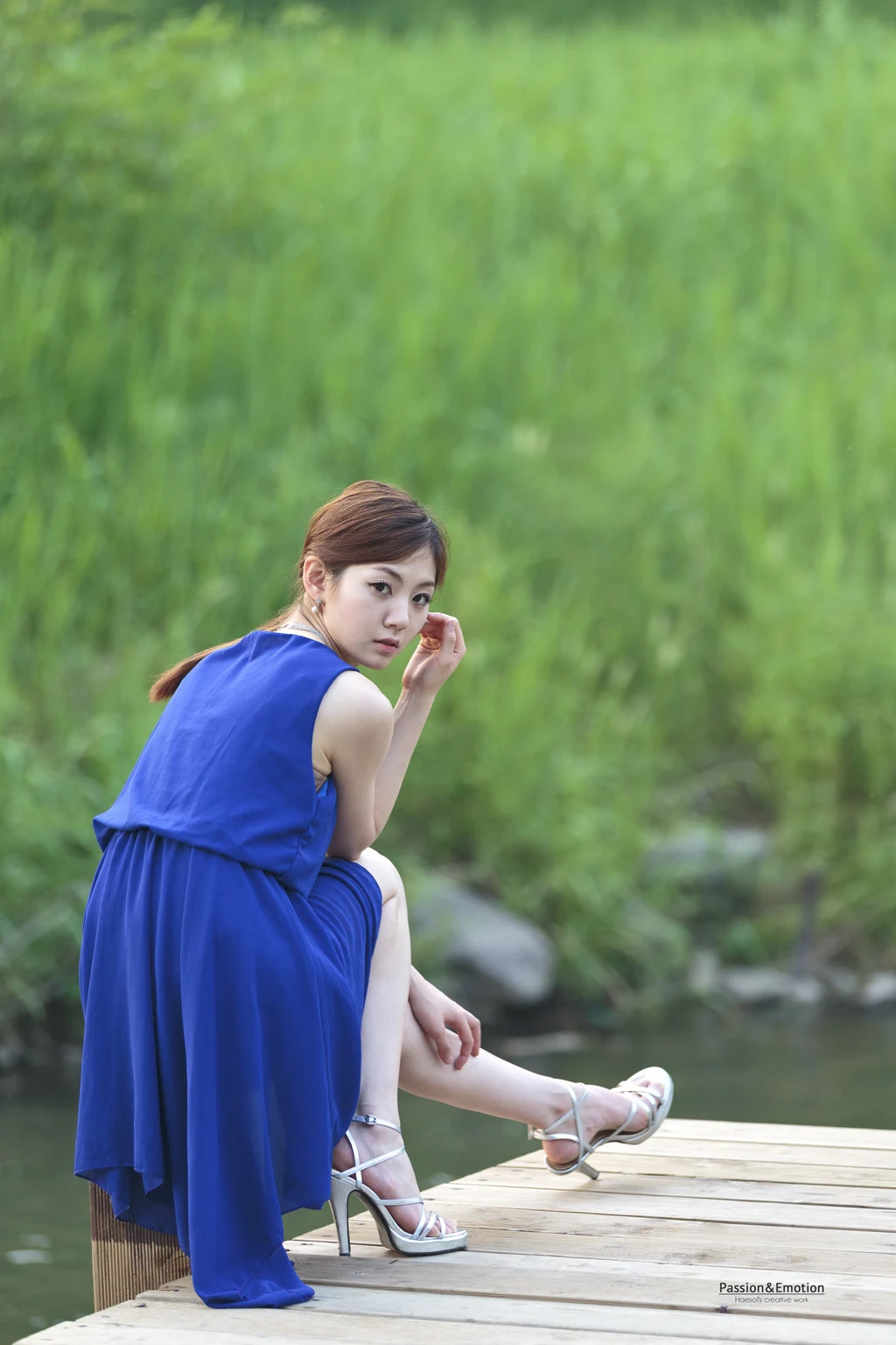 Chae Eun In Blue - Cute Asian Girls