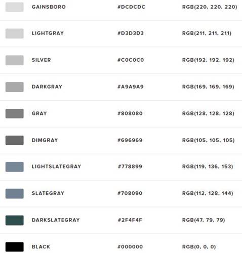 140+ Kode Warna HTML dan CSS Lengkap (Kode Hex dan RGB) - InfoAkurat.com 140+ Kode Warna HTML dan CSS Lengkap (Kode Hex dan RGB) - InfoAkurat.com