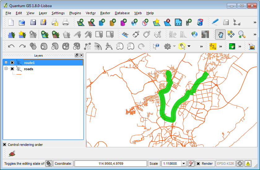 dominoc925: Routing analysis using Quantum GIS and SpatiaLite