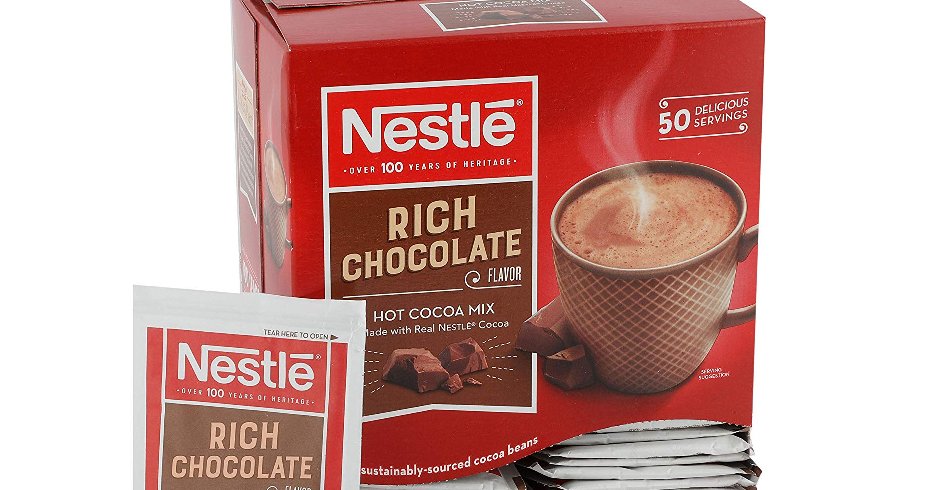 50 Packets of Nestle Hot Chocolate Packets, Hot Cocoa Mix, Rich ...