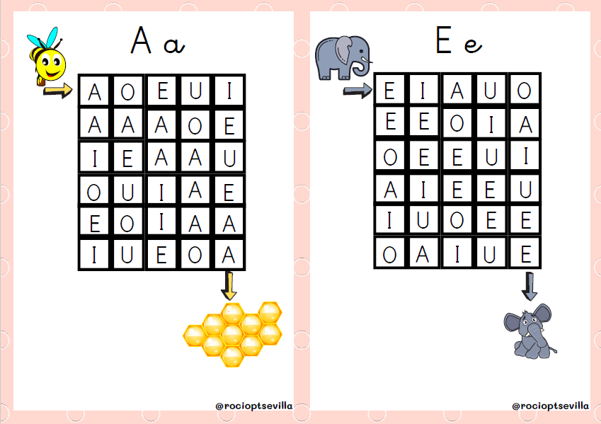 Rocioptsevilla: El recorrido de las vocales