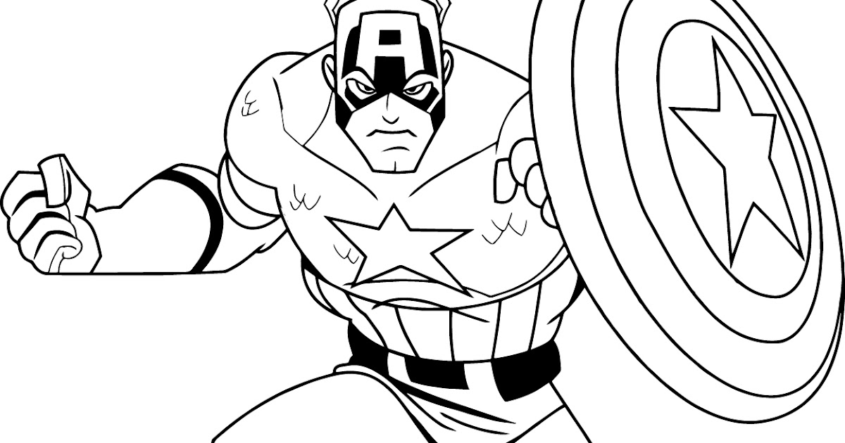 FUN & LEARN : Free worksheets for kid: Captain America Free Coloring ...