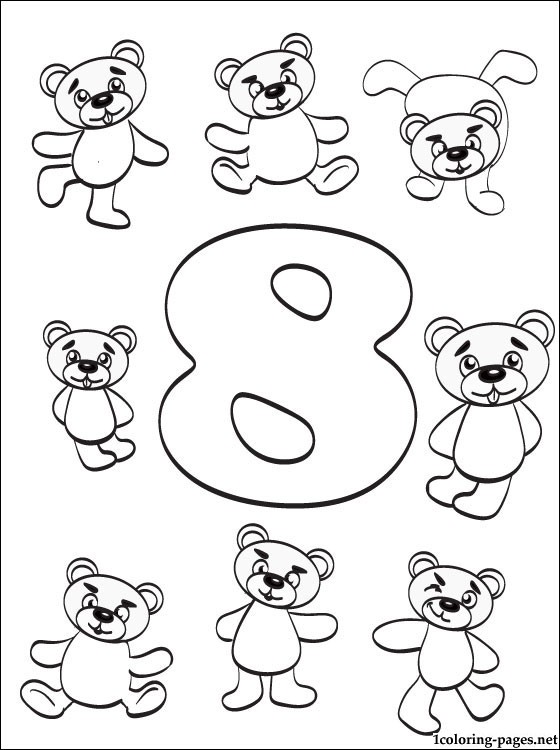 8 Coloring Page - Fun Coloring