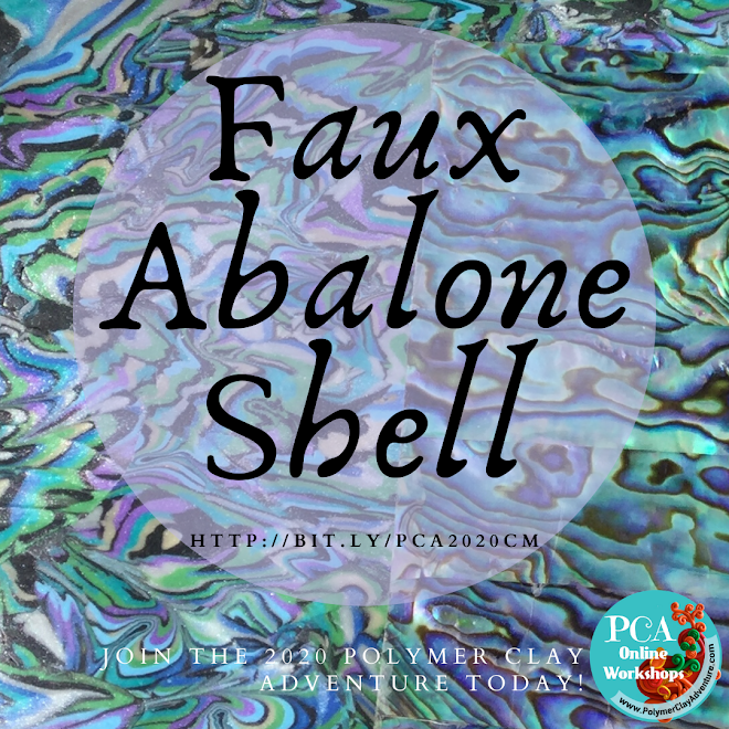 Faux Abalone from Polymer Clay