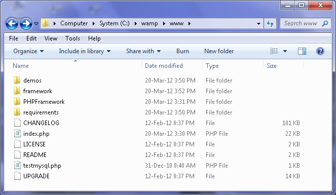 My Exploration In It World How To Setup Yii Php Framework On Wamp In Windows 7 7159