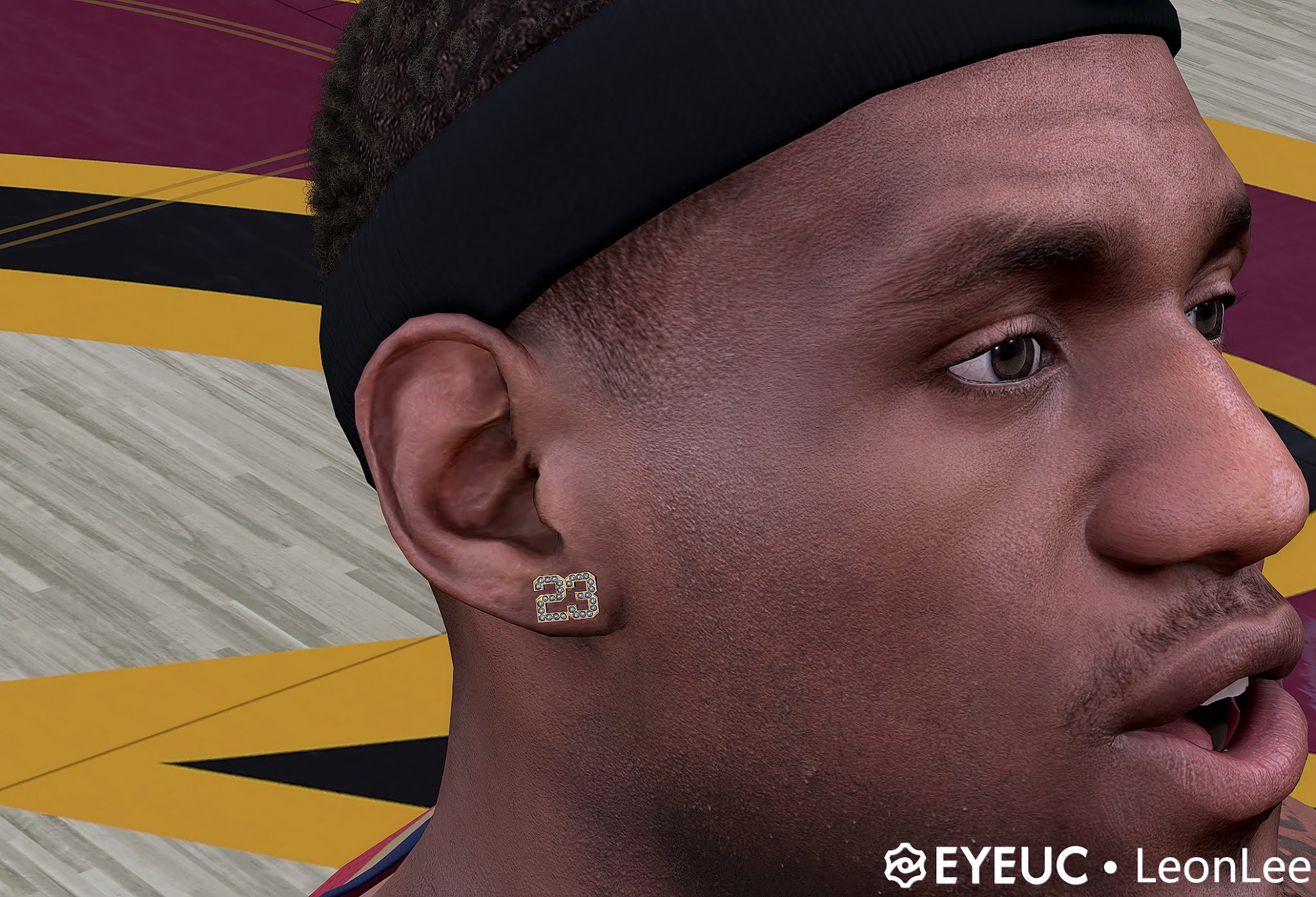 NBA 2K22 LeBron James Rookie Cyberface with Real Accesories by Leon