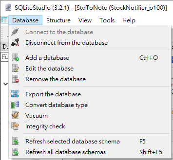 Hannibal@sql-bod-idv-tw SQL語法教學及範例: SQLite管理工具SQLite Studio