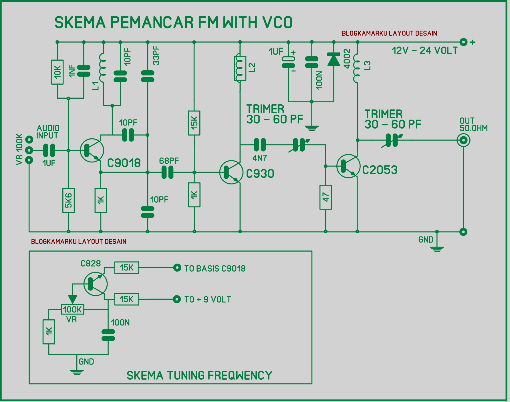 Skema Pemancar FM With VCO Oscilator – BLOGKAMARKU