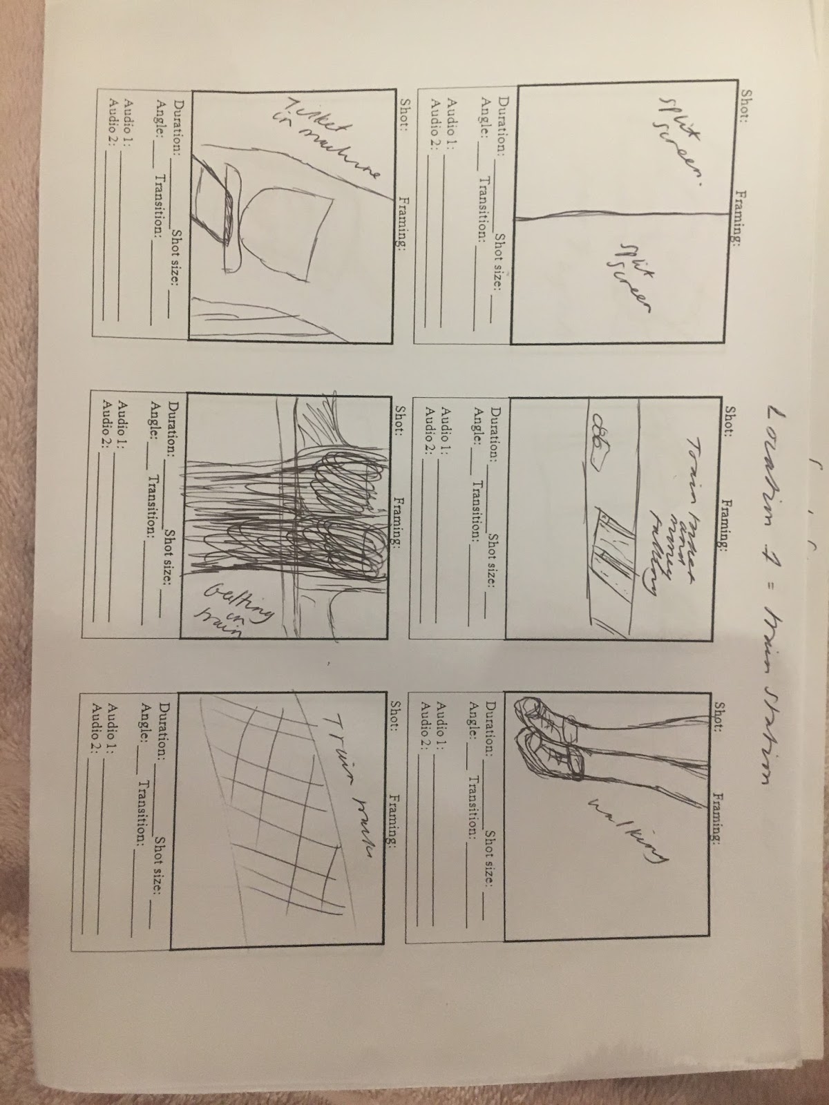 Pre-Production Planning: Storyboards - A2 Media Studies Advanced Portfolio