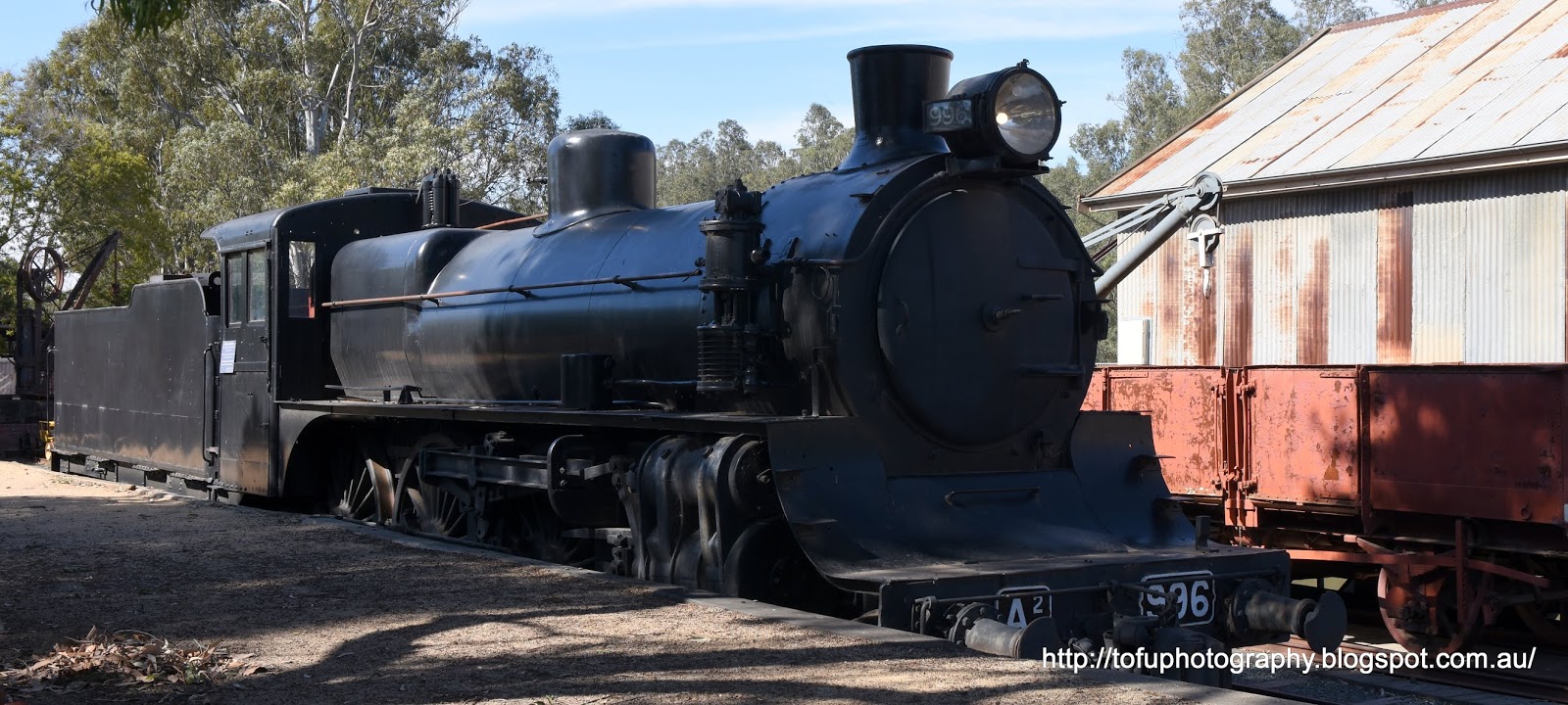 Tofu Photography: A steam train locomotive engine at Echuca, Victoria