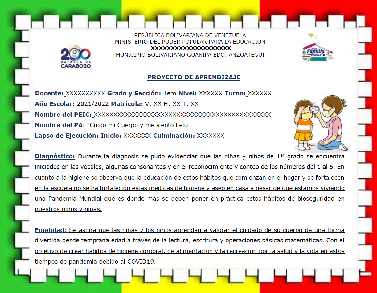 Modelos de Proyecto Aprendizaje - Cuido mi Cuerpo y me Siento Feliz