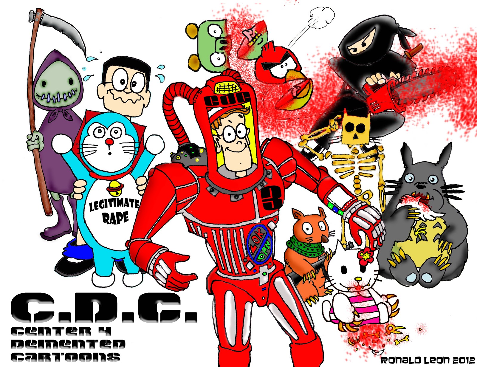 DaD O Matic's Twisted cartoons: C.D.C. CENTER 4 : Demented Cartoons.