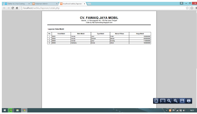 Cara Membuat Report (Laporan) PDF Dengan Script PHP Mysql Cara Membuat Report (Laporan) PDF Dengan Script PHP Mysql