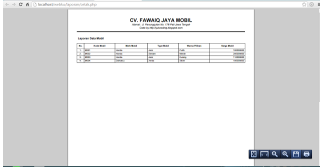 Cara Membuat Report (Laporan) PDF Dengan Script PHP Mysql