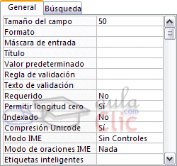 MICROSOFT ACCESS: PROPIEDADES Y FORMATO DE LOS CAMPOS